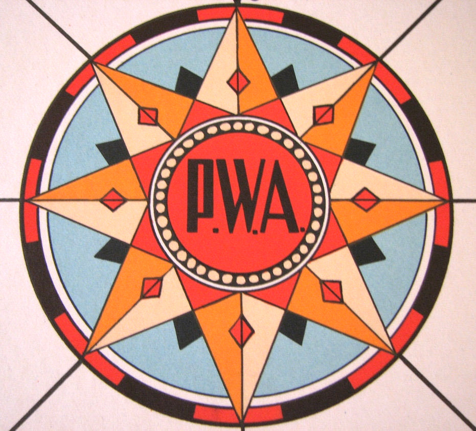 1930's PWA Public Works Administration Vintage WPA era Poster Map ...