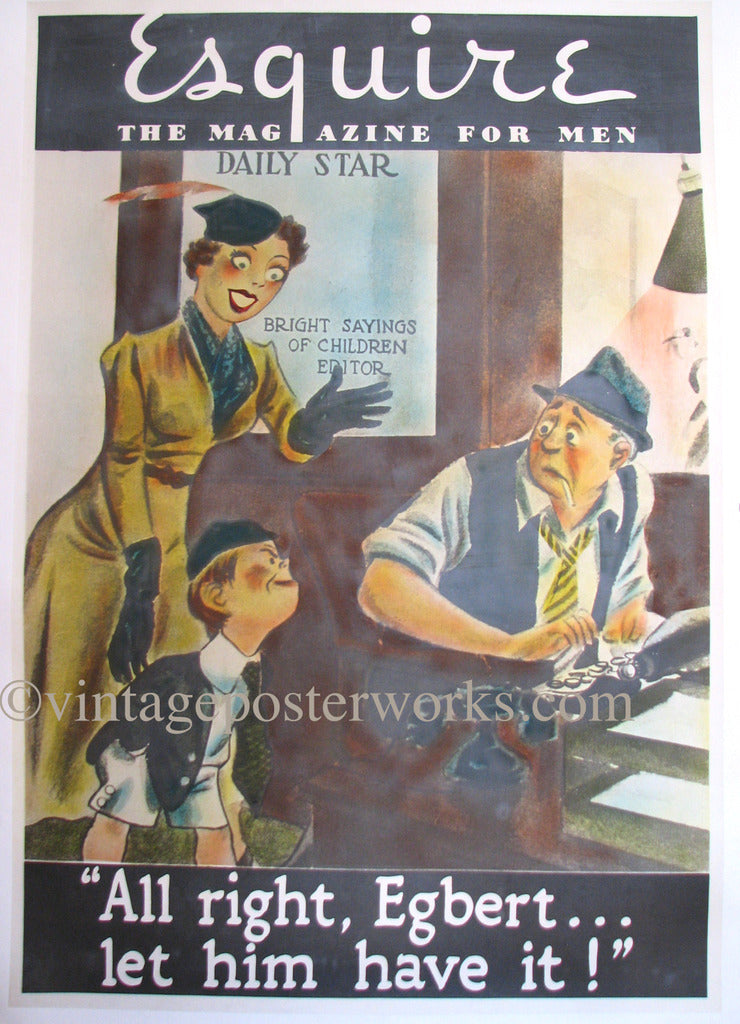 1940's Esquire Magazine Journalist Poster by E. Simms Campbell ...
