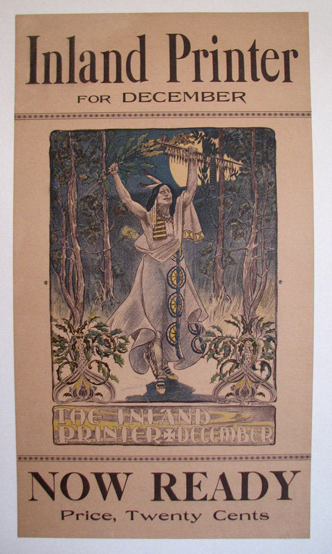 1890's Inland Printer Native American Literary Poster by Birren ...